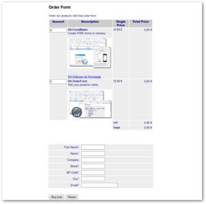 DA-OrderForm DA-Software