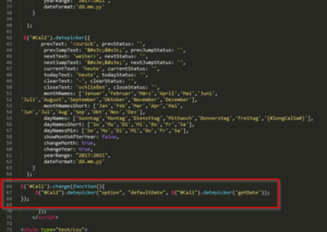 Dependent calendar fields in DA-FormMaker DA-Software